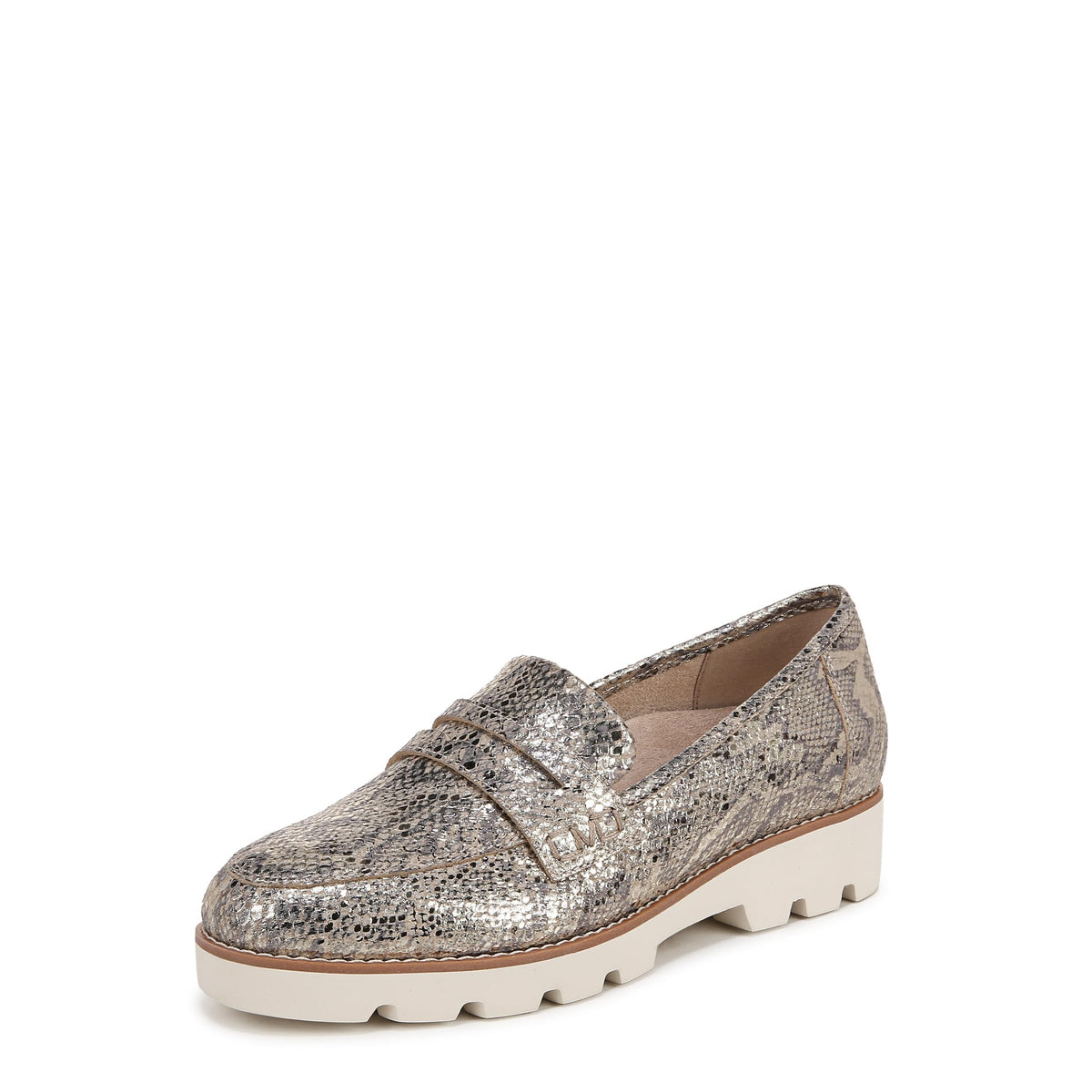 Vionic Cheryl II Womens Gold Snake Leather – Walking Comfort